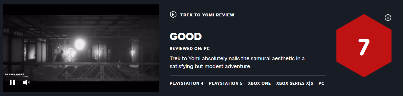 《黄泉之路》媒体评分解禁：IGN7分，M站均分71分